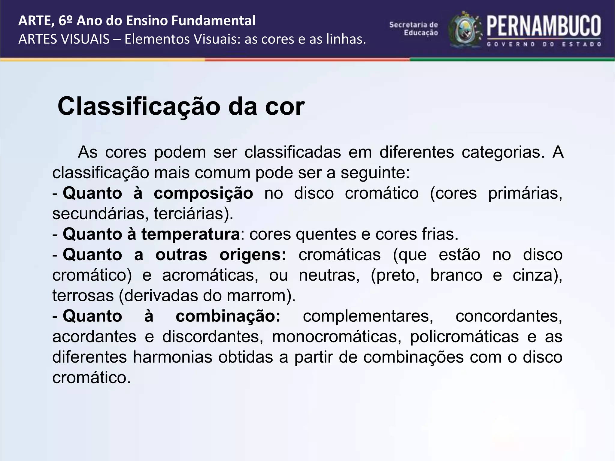 ARTES VISUAIS – Elementos Visuais as cores e as linhas.ppt