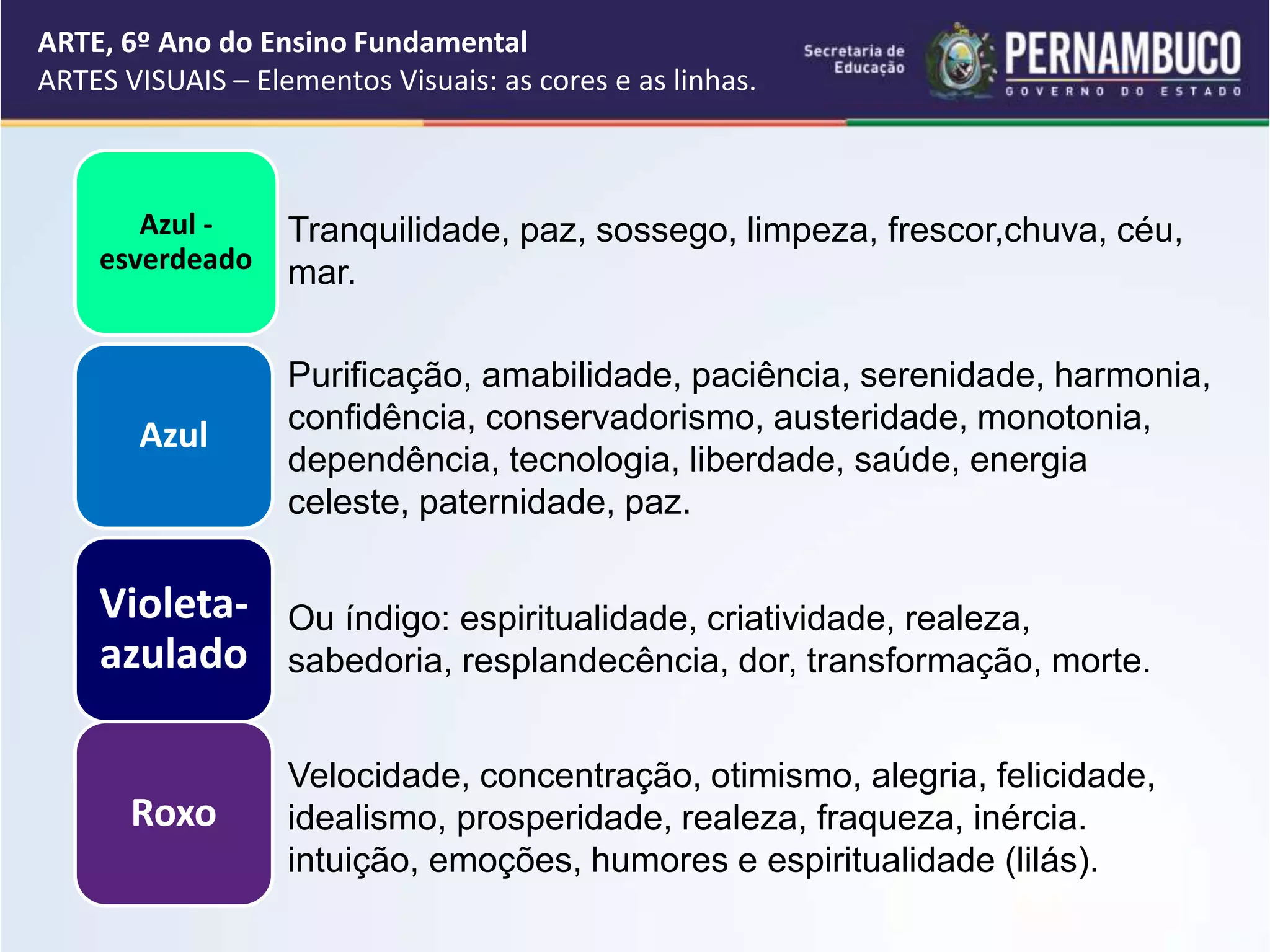 ARTES VISUAIS – Elementos Visuais as cores e as linhas.ppt