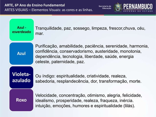ARTES VISUAIS – Elementos Visuais as cores e as linhas.ppt