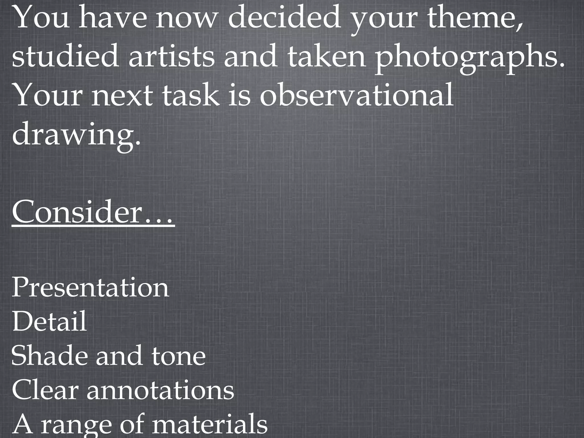 Art exam observational drawing | PPT