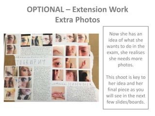 Art exam project example and guide through the boards | PPTX