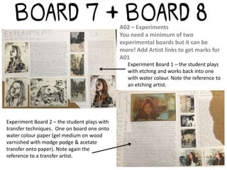 Art exam project example and guide through the boards | PPTX