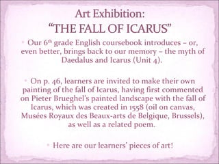 Art exhibition - The Fall of Icarus | PPT