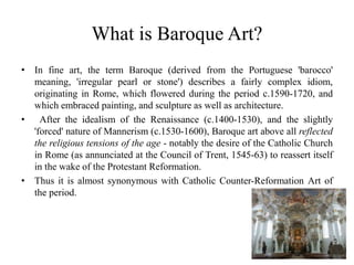 Baroque art and art movements | PPTX