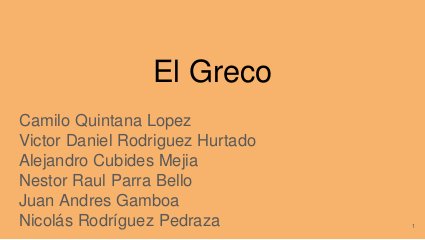 El greco | PPT