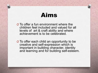 Art facilitation presentation - After school Project Creativie work | PPT