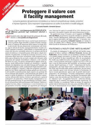 Facility management e protezione del valore | PPT
