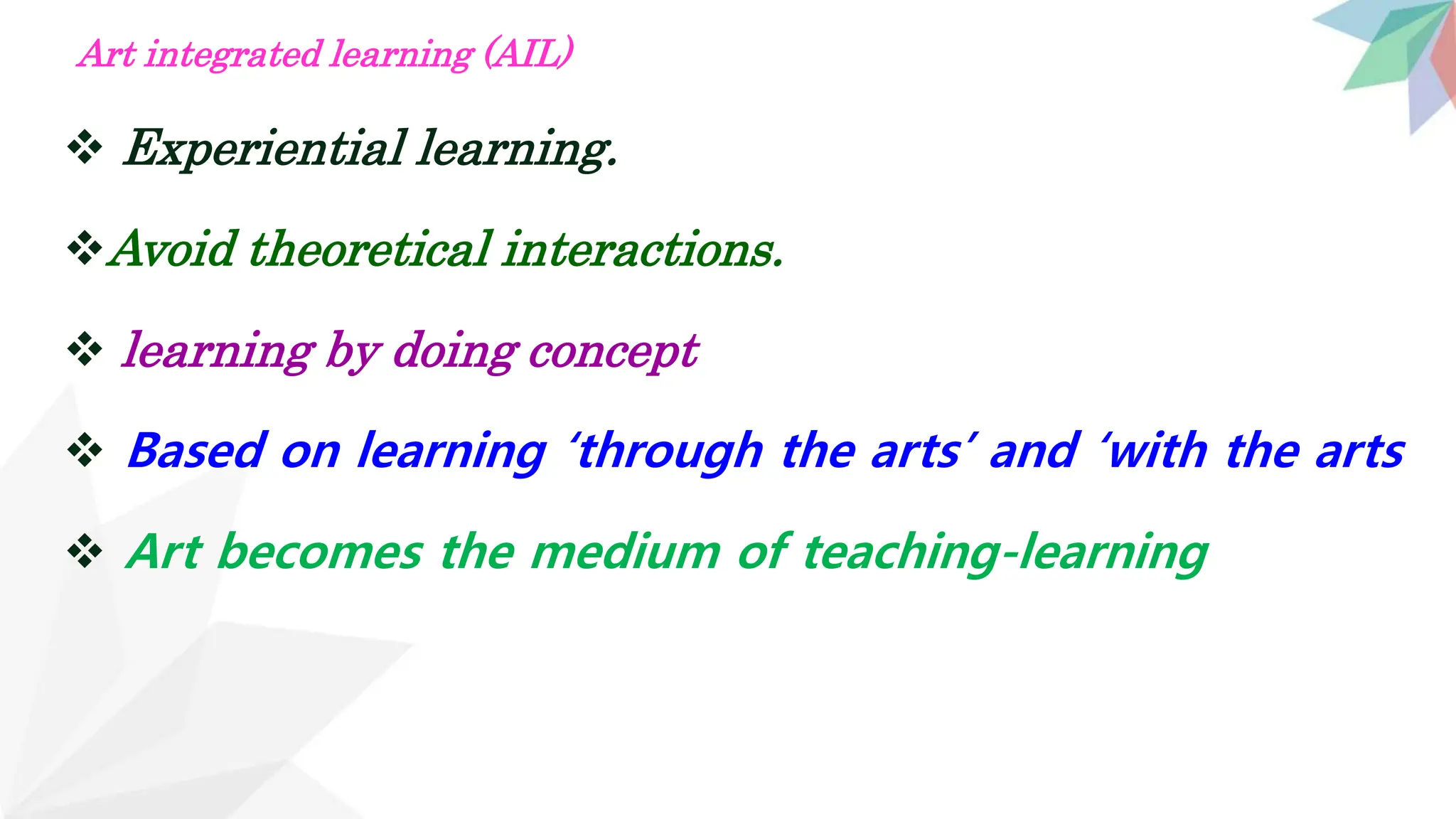 ART integrated learning .PPT art as a medium to teach and learn. | PPTX