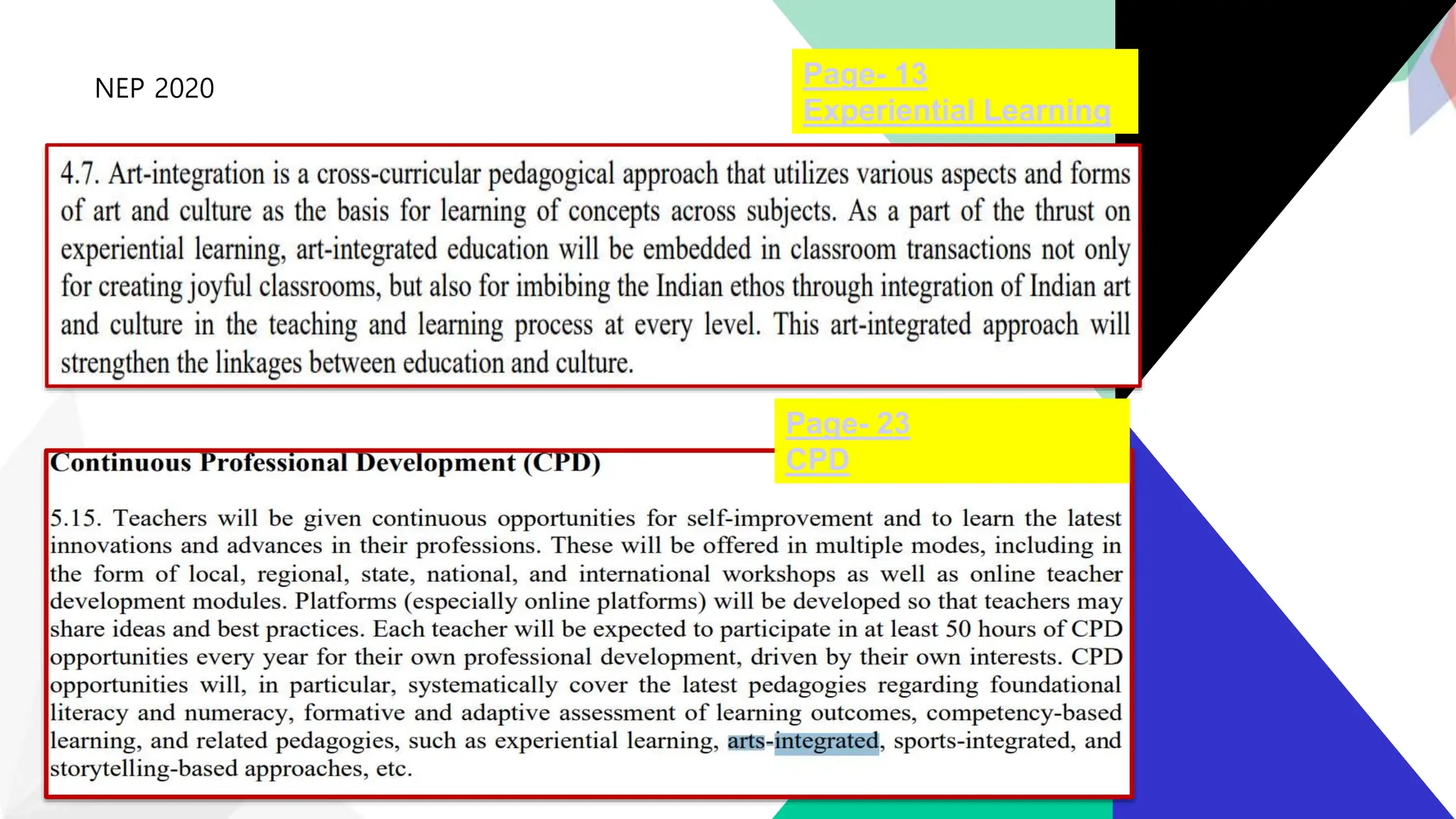ART integrated learning .PPT art as a medium to teach and learn. | PPTX