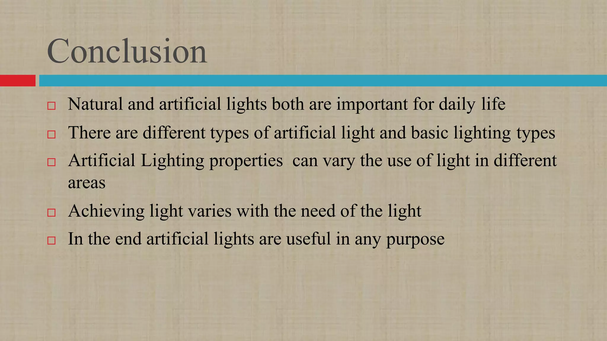 Artificial light | PDF