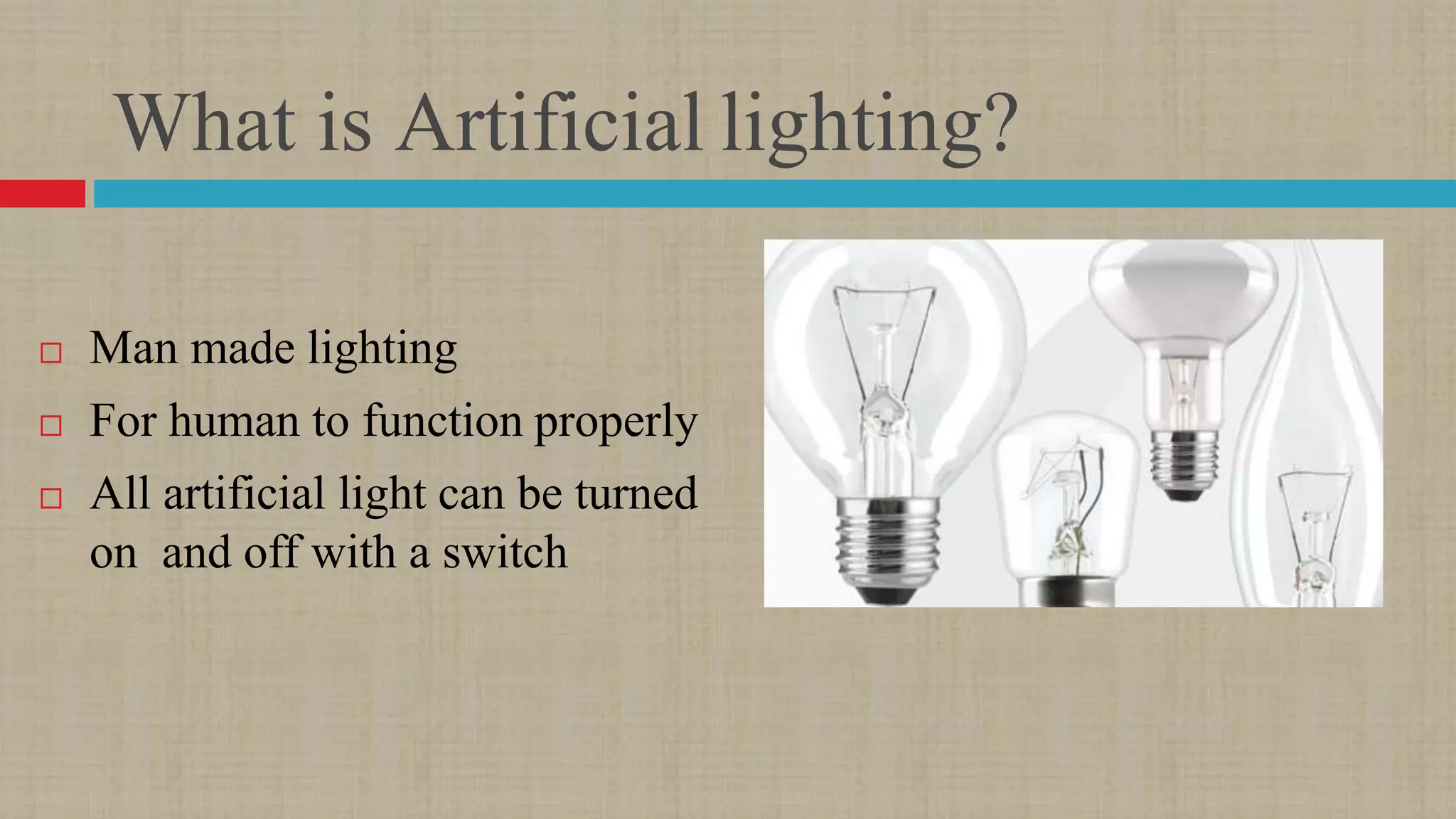 Artificial light | PDF