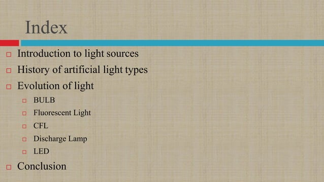 Artificial light | PPT