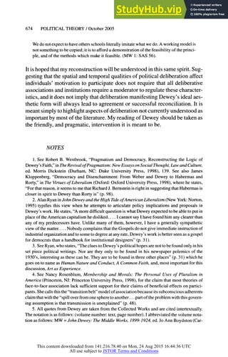 Artful Discussion John Dewey S Classroom As A Model Of Deliberative Association | PDF
