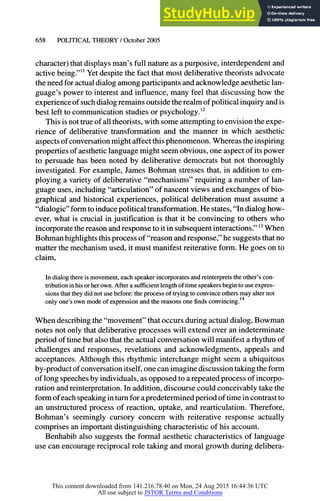 Artful Discussion John Dewey S Classroom As A Model Of Deliberative Association | PDF