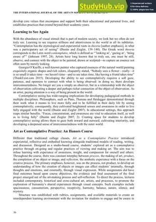 ArtfullyAware Contemplative Practice In The Classroom. | PDF ...