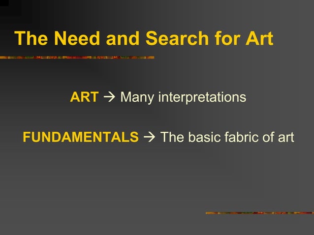 Art fundamentals ch01 introduction part 2 14-10-2017 | PPT