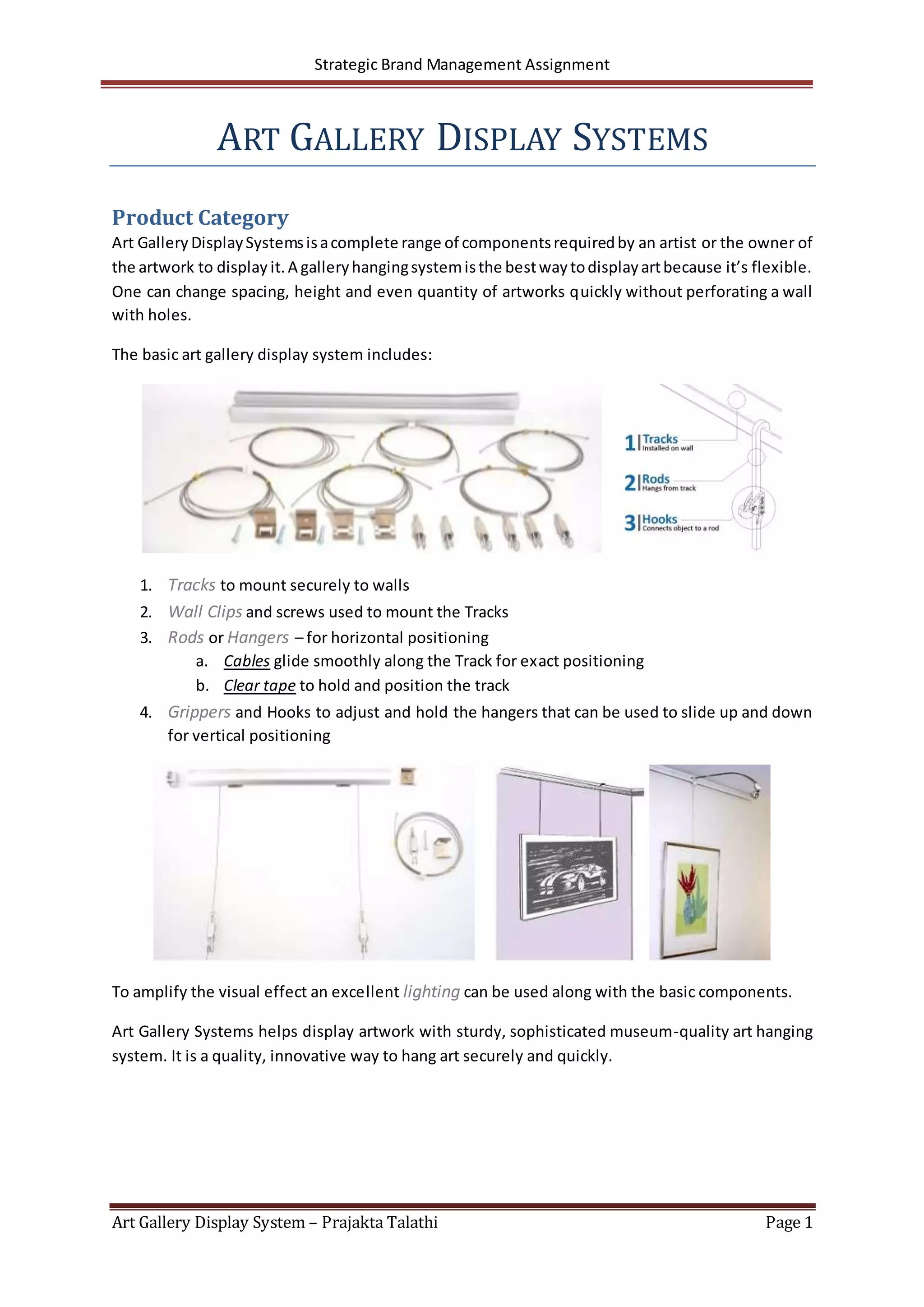 ART GALLERY DISPLAY SYSTEM | PDF