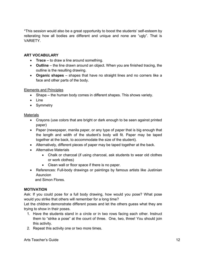 Art gr.1 teacher's guide (q1&2) | PDF