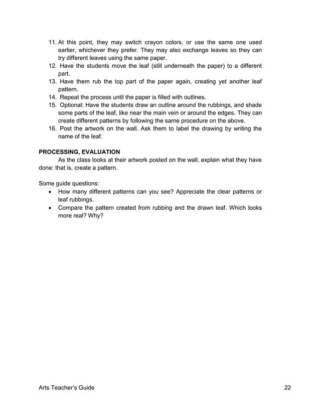 Art gr.1 teacher's guide (q1&2) | PDF