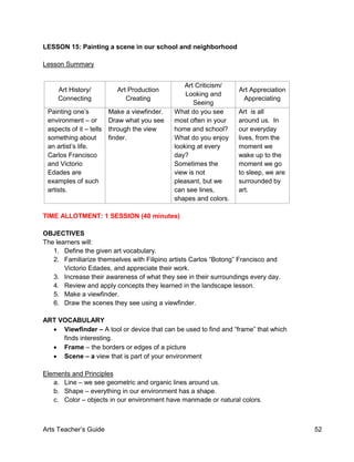 Art gr.1 teacher's guide (q1&2) | PDF