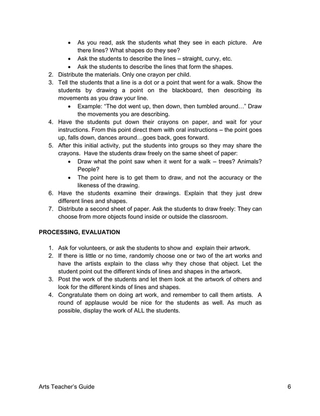 Art gr.1 teacher's guide (q1&2) | PDF