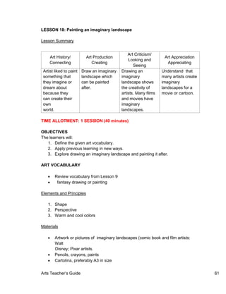 Art gr.1 teacher's guide (q1&2) | PDF