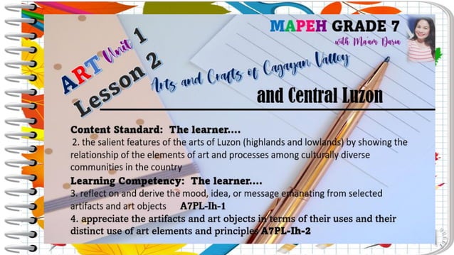 Art Grade 7 Quarter 1 lesson 2 (MAPEH Grade 7) | PDF | Arts and Crafts ...