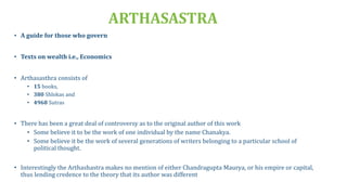 Arthasastra by sruthi | PPTX | Hinduism | Religion & Spirituality
