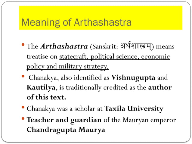 Arthashastra Kautilya Chanakya Sem 1 IKS | PPTX
