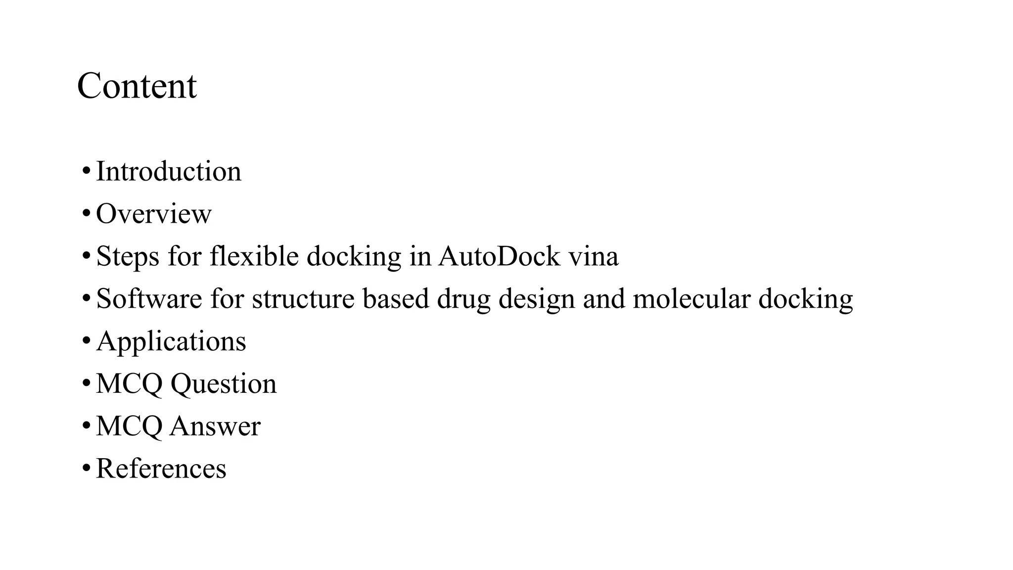 Molecular docking and it application ... | PDF