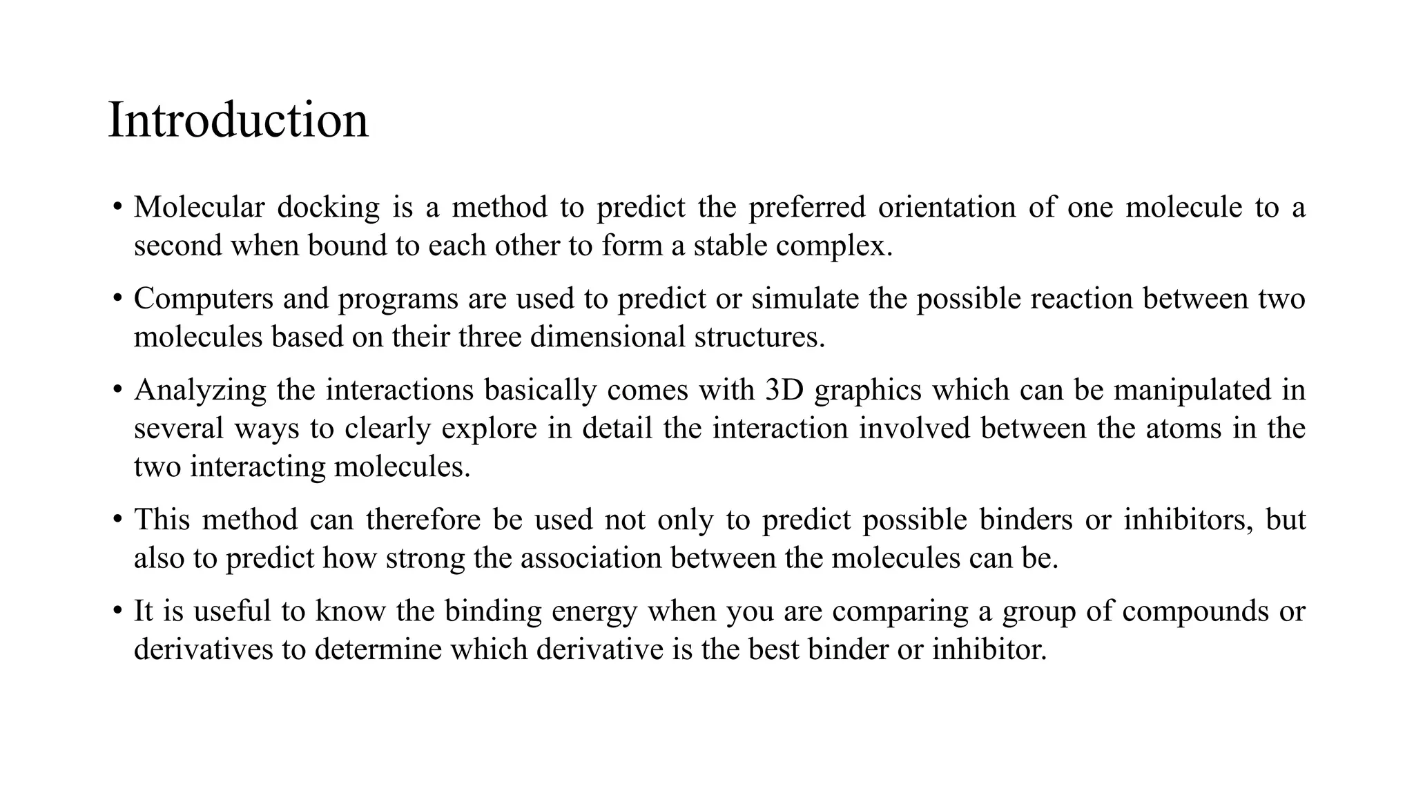 Molecular docking and it application ... | PDF