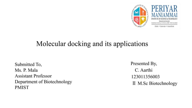 Molecular docking and it application ... | PPT