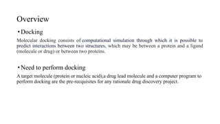 Molecular docking and it application ... | PDF