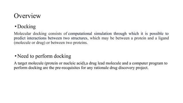 Molecular docking and it application ... | PDF