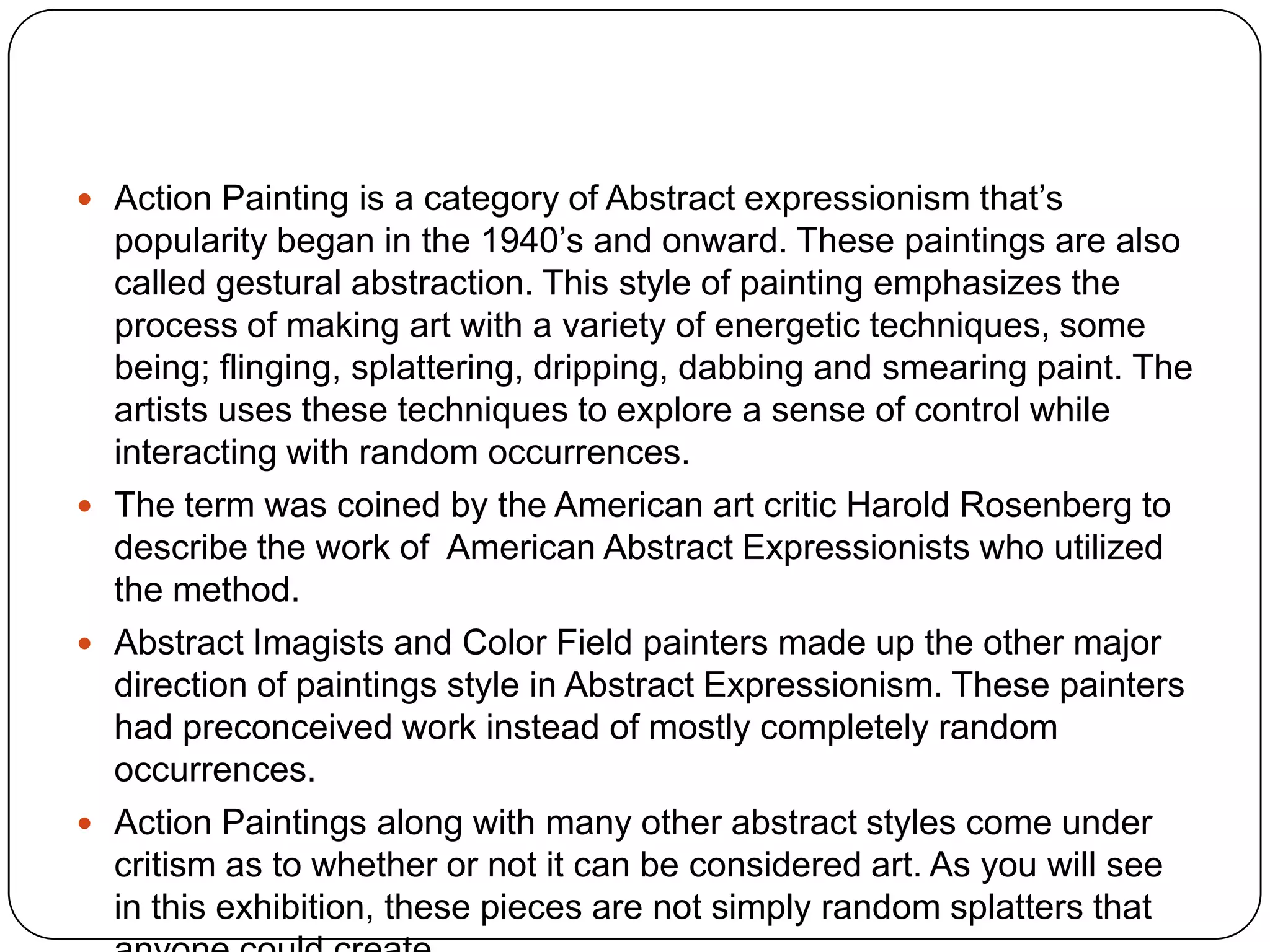 Action Painting | PPT