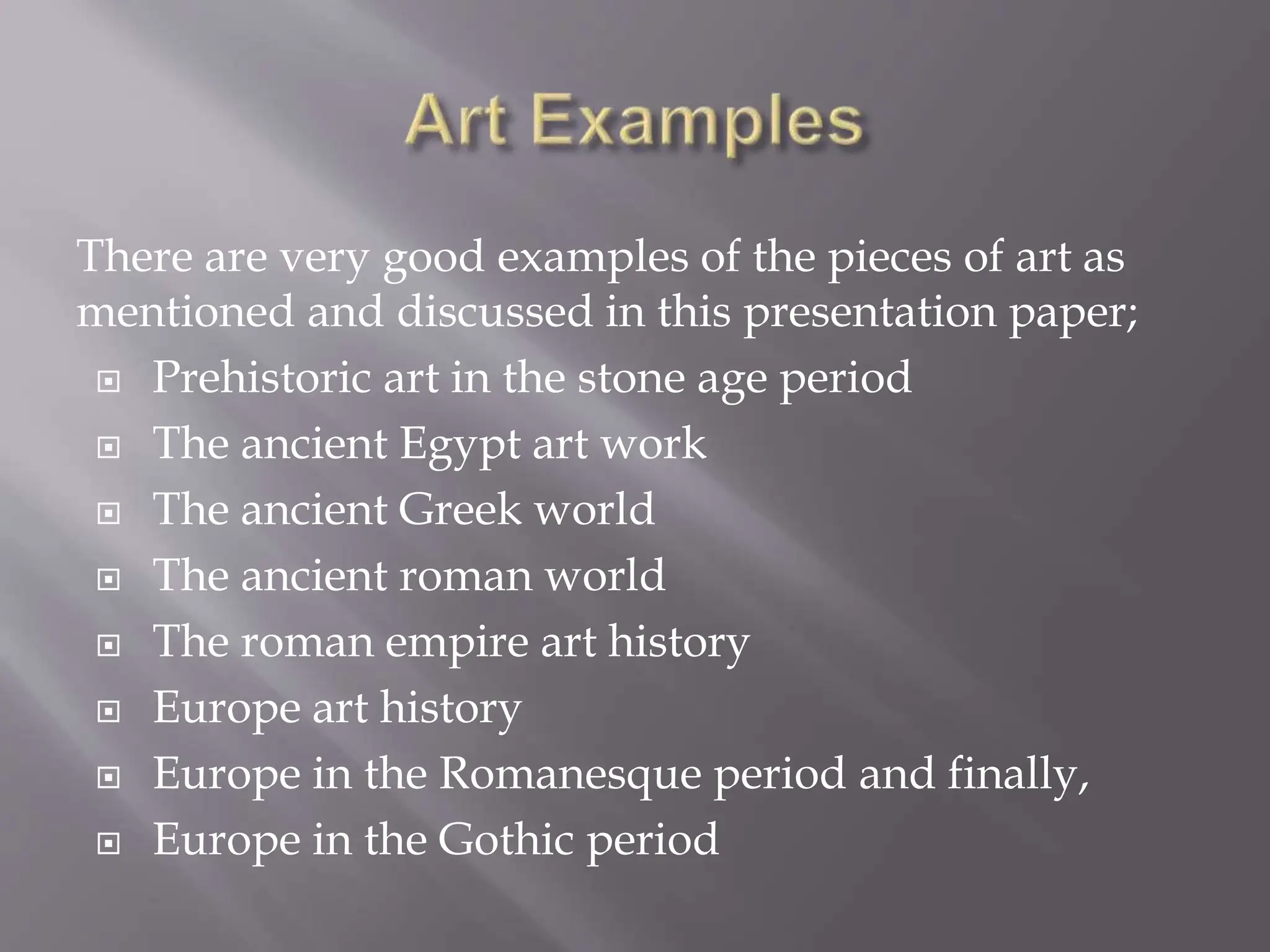 The Origin of Art, History, and Culture. | PPTX