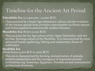 Art history 1 lec 1 pre historic art period | PPTX
