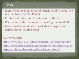 Art history 1 lec 1 pre historic art period | PPTX