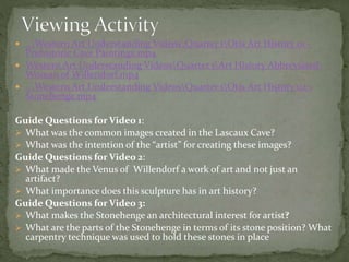 Art history 1 lec 1 pre historic art period | PPTX