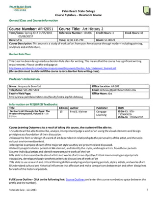 Art History 2 Syllabus | PDF