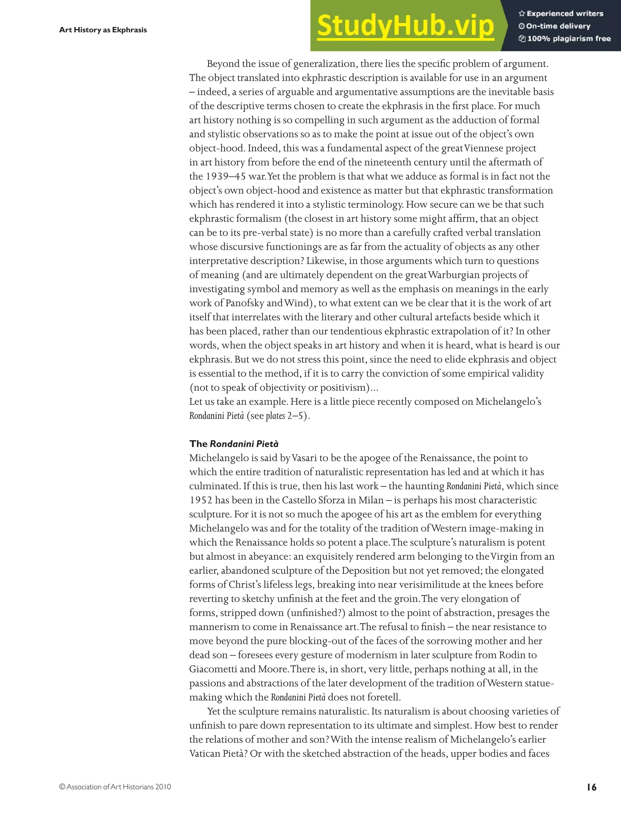 Art History As Ekphrasis | PDF