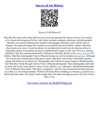 Art History Essay | PDF