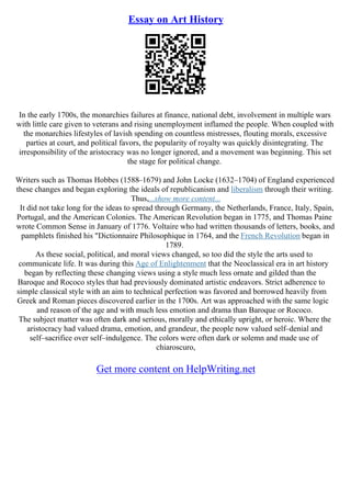 Art History Essay | PDF