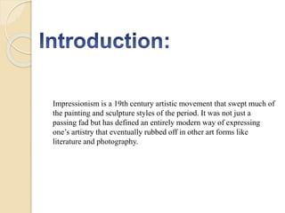 Art history impressionism | PPTX