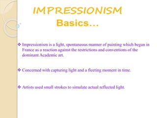 Art history impressionism | PPTX