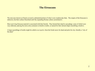 Art History I Part 4 Etruria and Rome | PPT