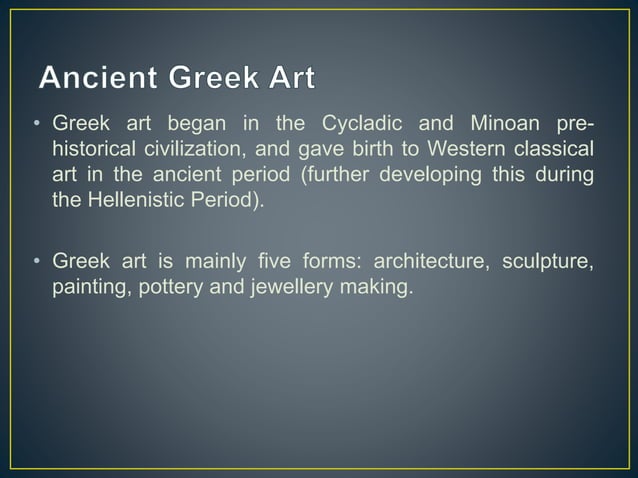Art history lecture 7 greek and roman art | PPTX | Arts and Crafts ...