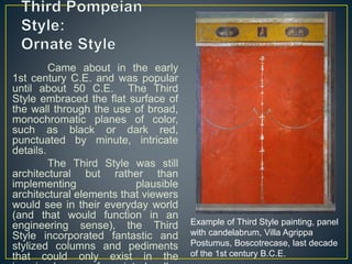 Detail Of A Third Style Wall Painting
