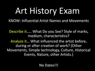 Art history study guide | PPTX