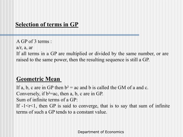 Arithmetic and geometric mean | PPT | Homework and Study | Education